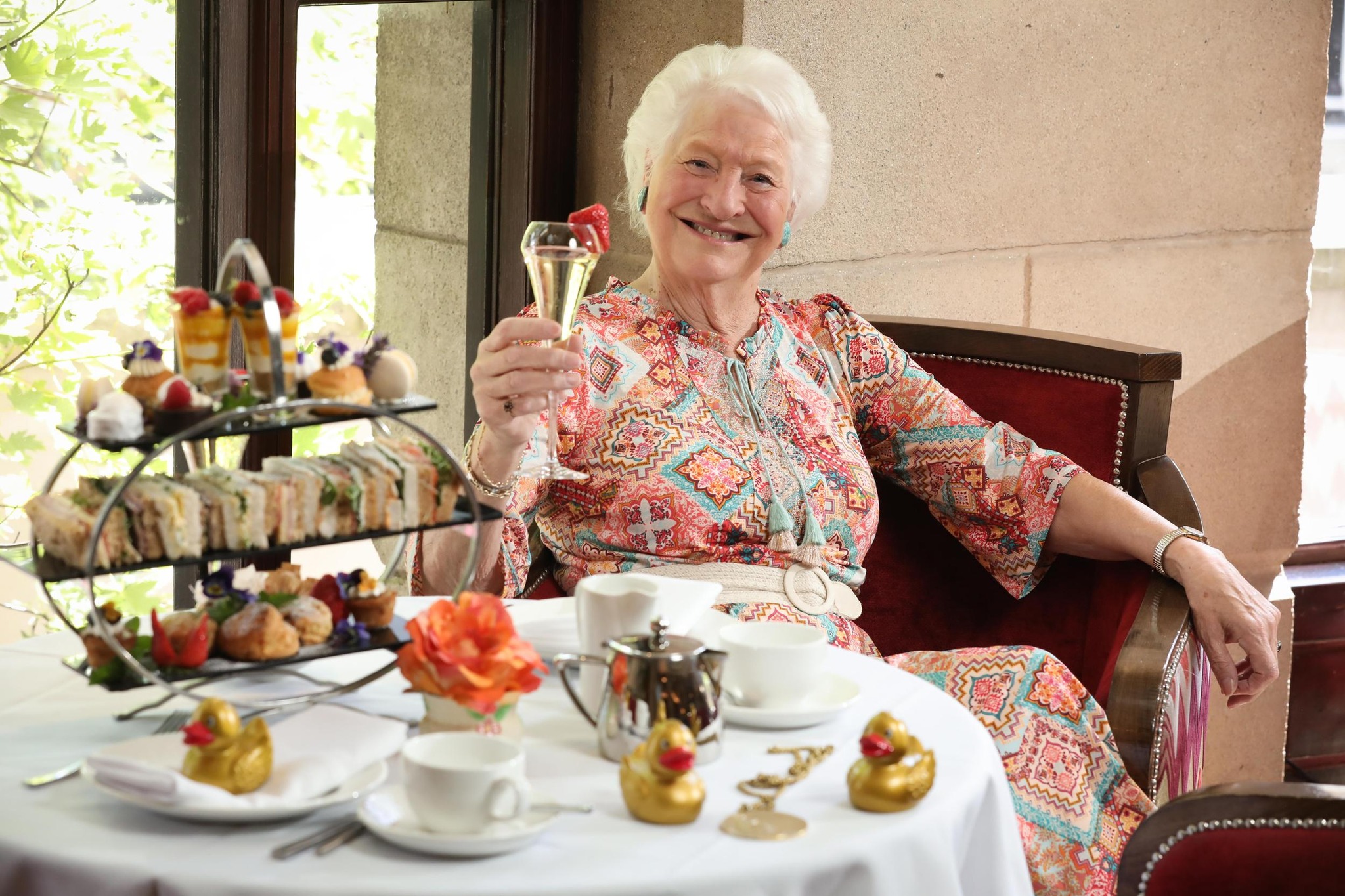 Golden Duck Afternoon Tea with Lady Mary Peters - Londonderry Chamber